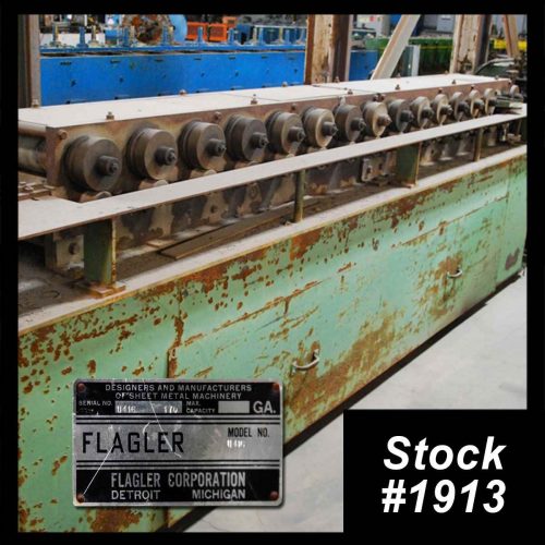 16 Stand x 1-1/8″ x 8″ FLAGLER Triplex Rollformer w/Roll Tooling for V ...